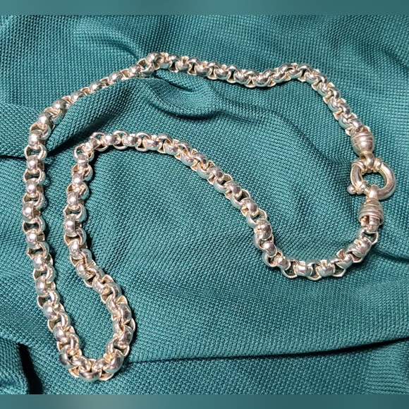N/A | Jewelry | Vintage 8 Chunky Sterling Silver Belcher Rolo Link ...